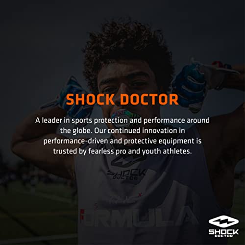 Shock Doctor Compression Shorts with Protective Bio-Flex Cup, Moisture Wicking Vented Protection, Youth & Adult Sizes Black