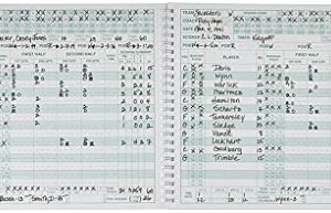 Markwort Mark V Basketball Scorebook 30 Games, Green (Pack of 1)