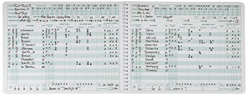 Markwort Mark V Basketball Scorebook 30 Games, Green (Pack of 1)