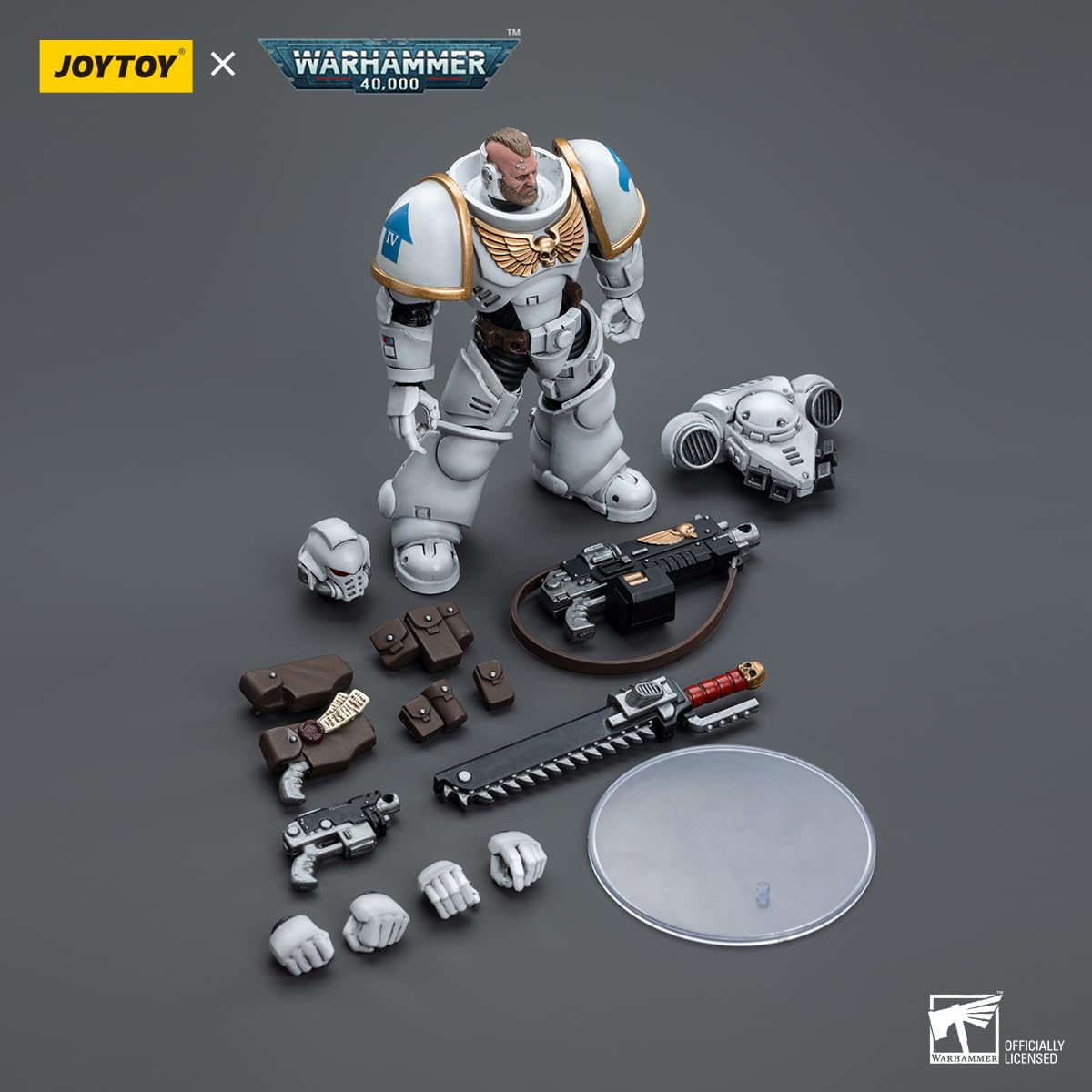 JOYTOY 1/18 Warhammer 40,000 Action Figures Space Marines White Consuls Intercessors 2 Collection Model