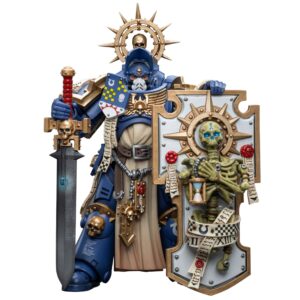 joytoy warhammer 40,000 action figure 1/18 ultramarines primaris captain with relic shield and power sword collection model figures 4.88inch