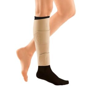 circaid juxtalite lower leg system – easy to use adjustable compression level garment for men & women, leg circulation, compatible with elastic stockings, large/long