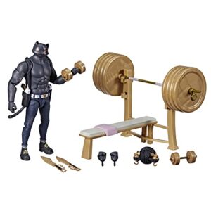 fortnite hasbro victory royale series meowscles (shadow) deluxe pack collectible action figure with accessories - ages 8 and up, 6-inch