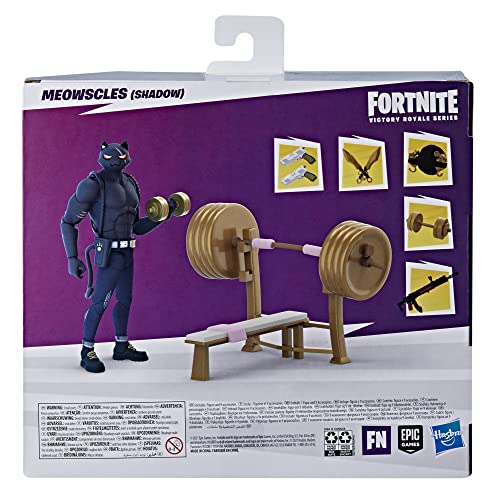 FORTNITE Hasbro Victory Royale Series Meowscles (Shadow) Deluxe Pack Collectible Action Figure with Accessories - Ages 8 and Up, 6-inch