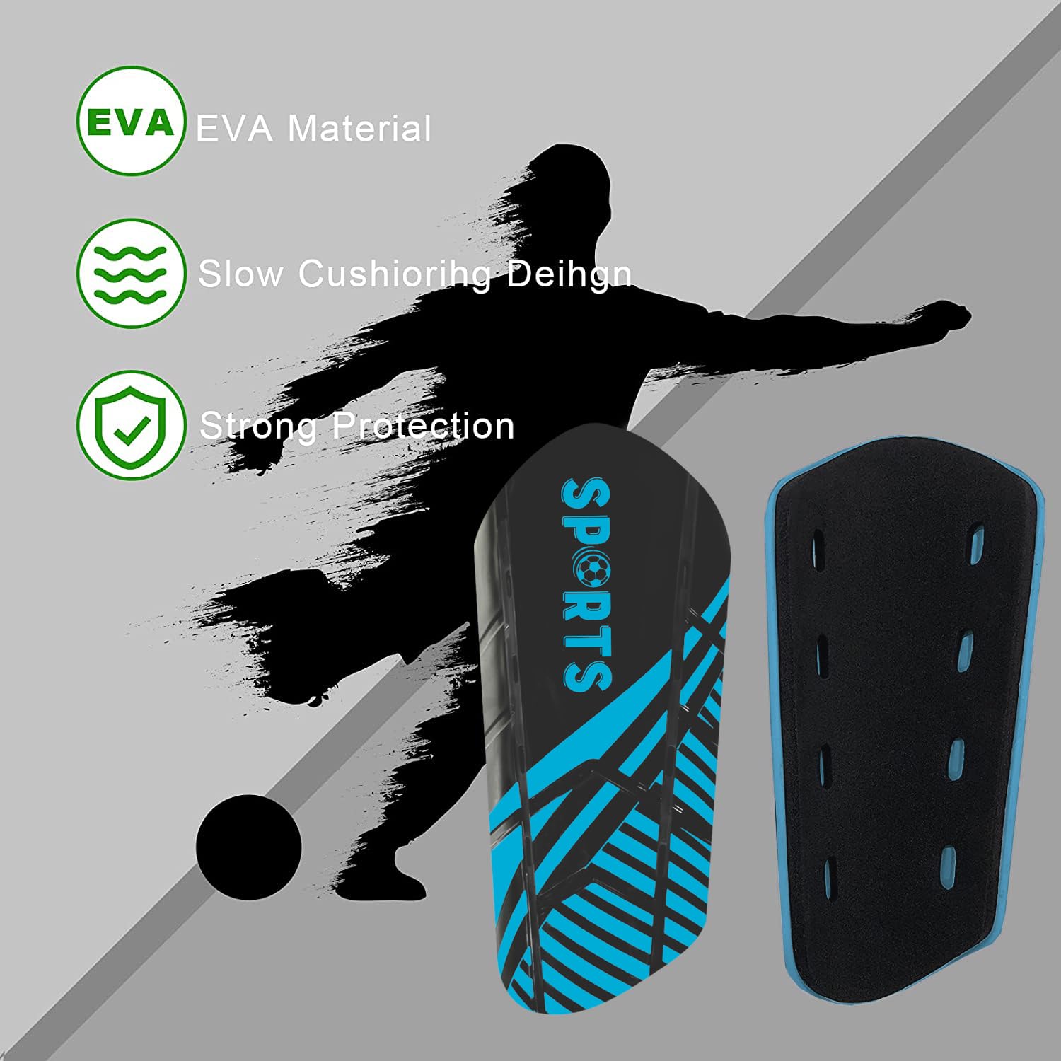 Soccer Shin Guards for Kids Youth, Shin Guard and Shin Guard Sleeves for Boys and Girls for Football Games EVA Cushion Protection Reduce Shocks and Injuries