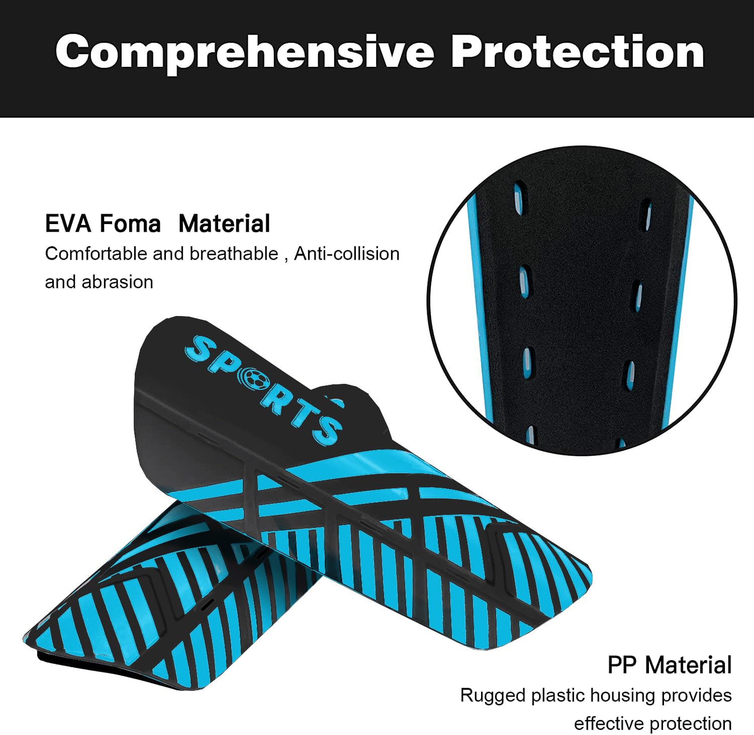 Soccer Shin Guards for Kids Youth, Shin Guard and Shin Guard Sleeves for Boys and Girls for Football Games EVA Cushion Protection Reduce Shocks and Injuries