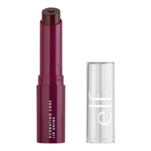 e.l.f. hydrating core lip shine, conditioning & nourishing lip balm, sheer color tinted lip moisturizer, ecstatic, 0.09 oz