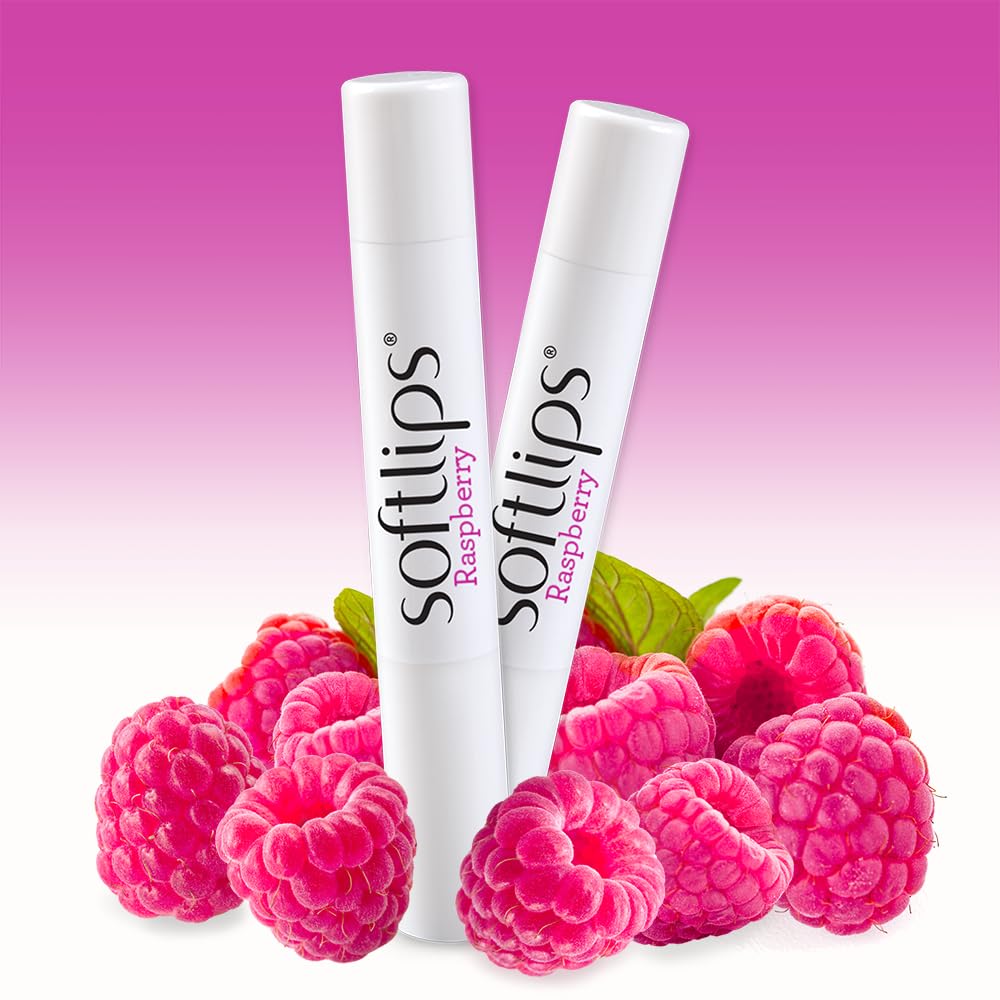 SoftLips Raspberry Lip Balm with SPF 20-2ct, 0.045 Count