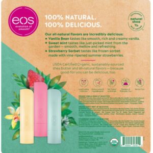 eos Organic Lip Balm Sticks, 8-pack