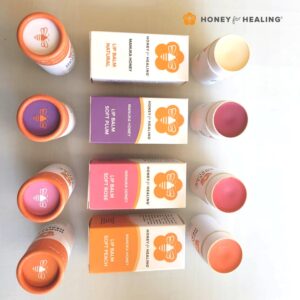 Honey for Healing Lip Balm Moisturizer with Manuka Honey 15+ UMF, Coconut Oil, and Castor Oil For Chapped, Cracked, Dry Lips | Protects, Smoothes, and Nourishes your Lips | 0.25 oz / 7 gr. (Natural)