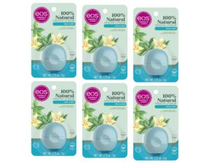 eos visibly soft lip balm sphere, vanilla mint 0.25 oz (pack of 6)