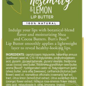 Burts Bees Rosemary and Lemon Lip Butter Unisex Lip Balm 0.4 oz