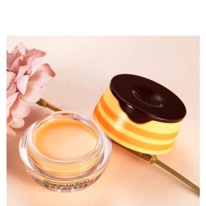 4 Pcs Honey Pot Lip Balm,Lip Moisturizer Exfoliating Hydrating Honeypot Lip Mask.