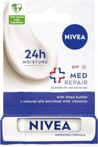 nivea a kiss of recovery medicated lip care spf 15-0.17 oz