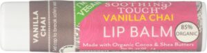 soothing touch lip balm vegan vanilla chai, pack of 3