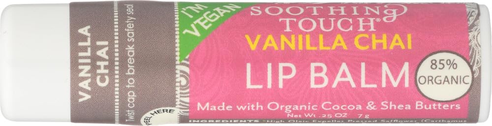 Soothing Touch Lip Balm Vegan Vanilla Chai, Pack of 3