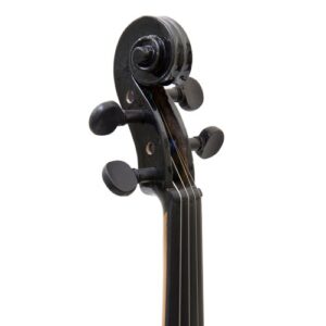 Mendini by Cecilio 16-Inch MA-Black Solid Wood Viola with Case, Bow, Rosin, Bridge and Strings