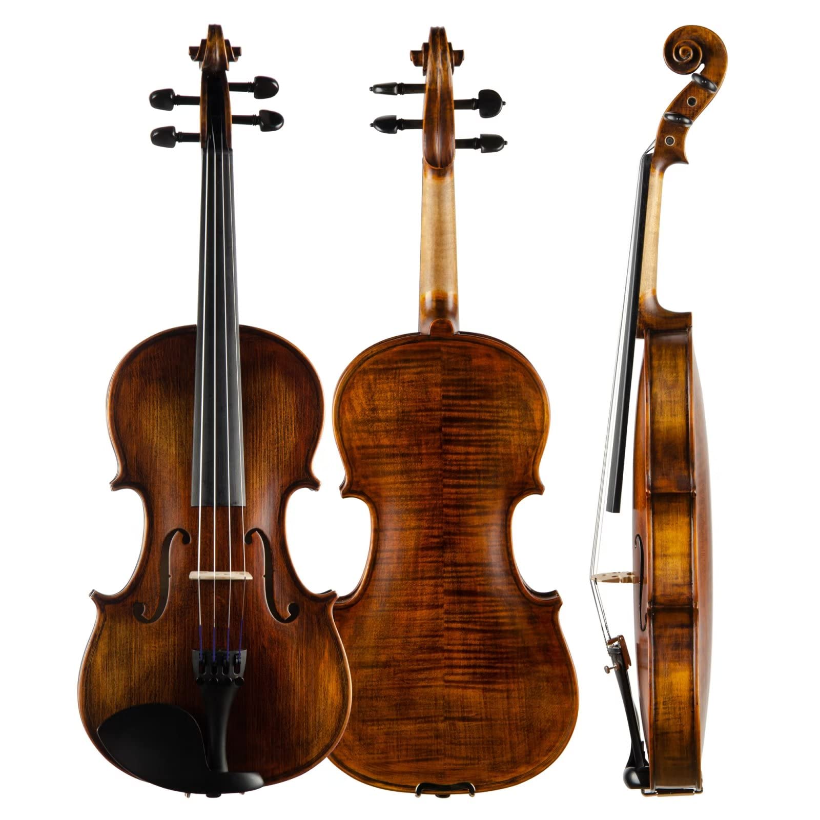 CHRISTINA Muse Full Size Violin Spruce Wood Fiddle Kit with Case,Bow, Additional String 4/4 Violin for Beginners Kid Adults