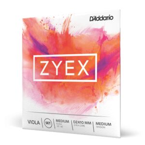 d'addario zyex viola string set, medium scale, medium tension