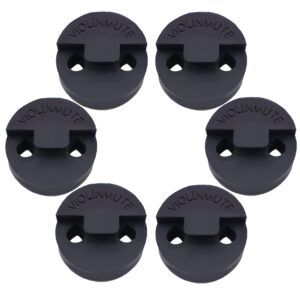 6 pcs rubber violin mute, practice silencer small viola mute round tourte style practice mute for violin