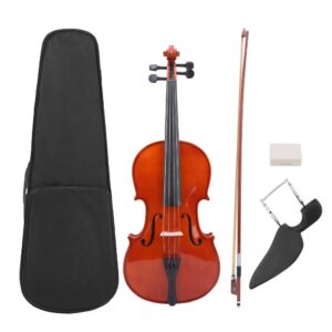 viola, spruce solid wood viola with bow case rosin color stringed instrument va35 16 inch