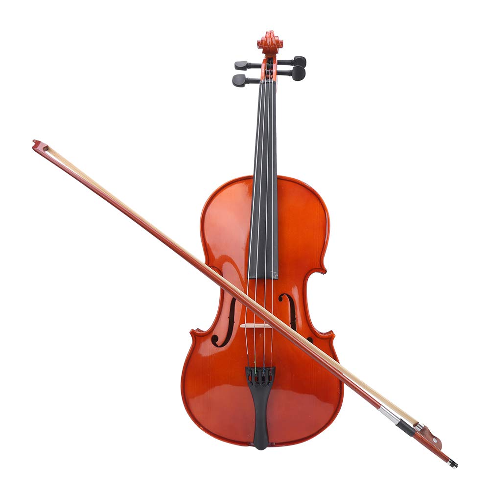 Viola, Spruce Solid Wood Viola with Bow Case Rosin Color Stringed Instrument VA35 16 Inch