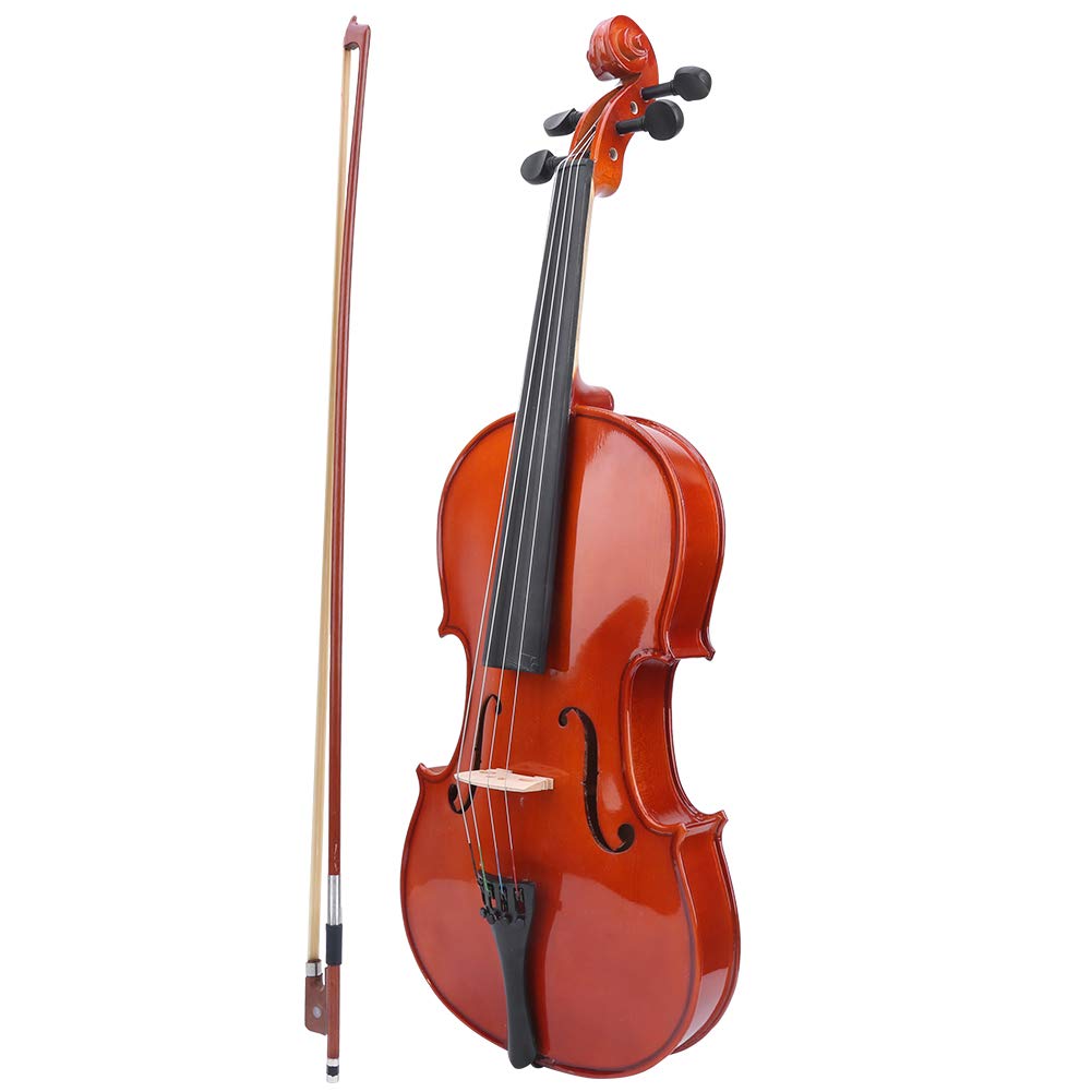 Viola, Spruce Solid Wood Viola with Bow Case Rosin Color Stringed Instrument VA35 16 Inch