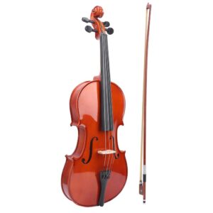 Viola, Spruce Solid Wood Viola with Bow Case Rosin Color Stringed Instrument VA35 16 Inch