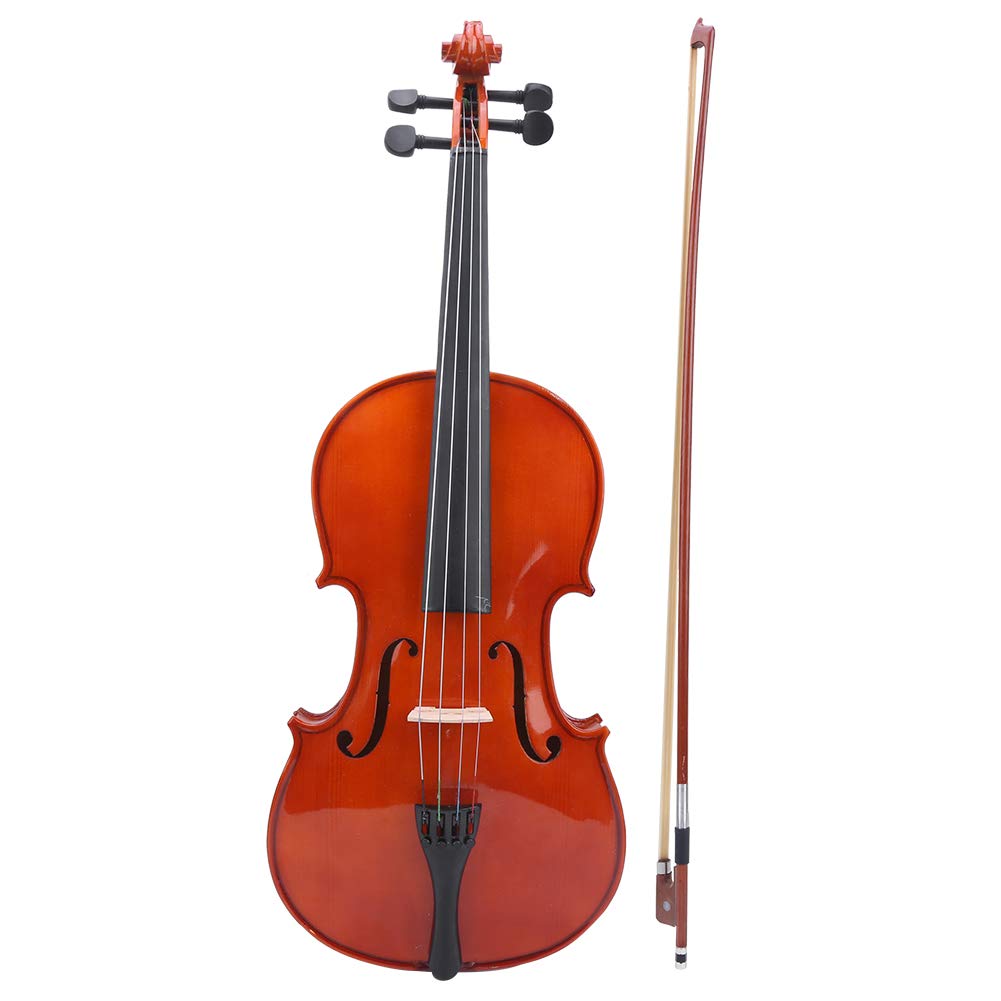 Viola, Spruce Solid Wood Viola with Bow Case Rosin Color Stringed Instrument VA35 16 Inch