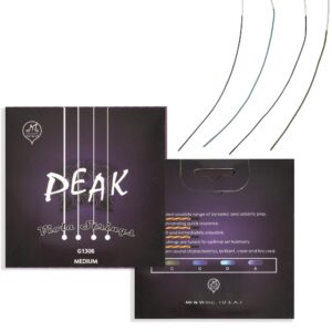 mi&vi peak premium viola strings — universal full set (a-d-g-c) for 13” violas | synthetic core | ball-ends | medium gauge tension - by mivi music