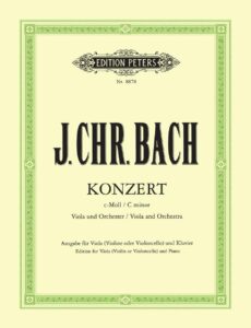 j.c. bach: viola concerto in c minor (book only)