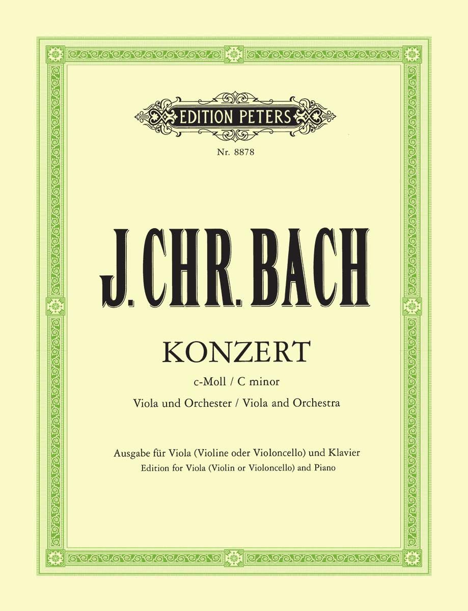 J.C. Bach: Viola Concerto in C Minor (Book Only)