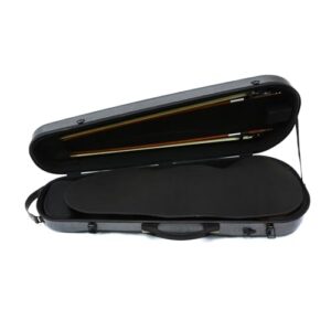 15/16 Inch Viola Case Hard Carbon Fiber Viola Box Strong Light Viola Bag (Black)