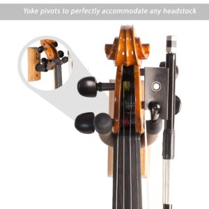 String Swing Violin and Viola Hanger Wall Mount for Home and Studio Music Room Decor Turn Your Instrument Into Art and Practice More (CC01V-C)