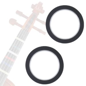 cheerock 2pcs black violin fingerboard tape, 216 ft violin finger tape stickers, violin finger guide note, black tape for cello viola fingerboard, suitable for beginners, learning tone mark