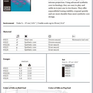 Thomastik-Infeld Viola Strings (VIS23)