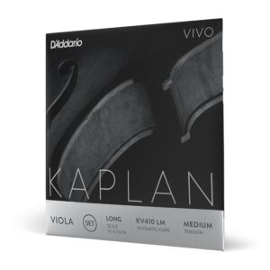 d'addario kaplan vivo viola strings - full set - kv410 lm - viola strings - long scale, medium tension