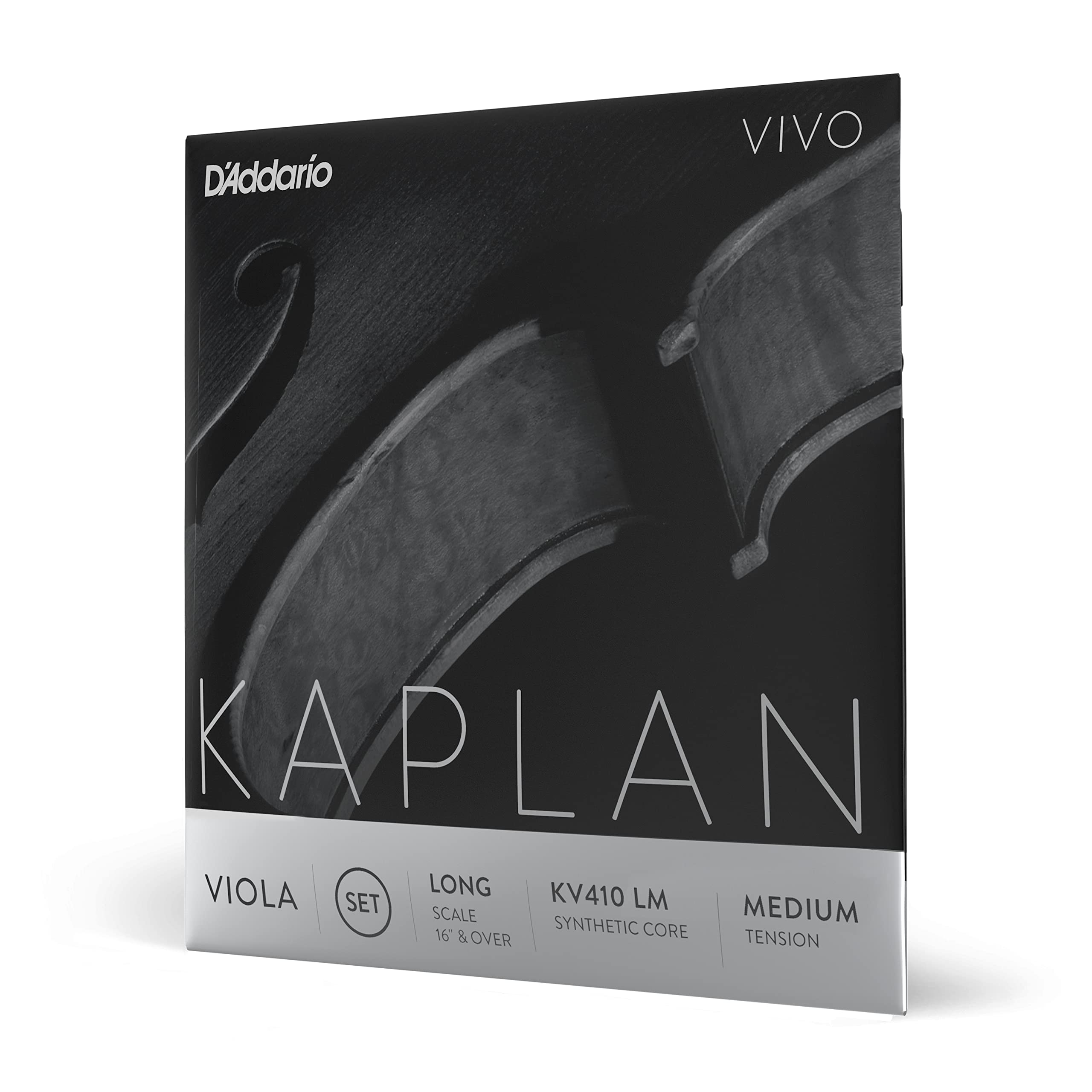 D'Addario Kaplan Vivo Viola Strings - Full Set - KV410 LM - Viola Strings - Long Scale, Medium Tension