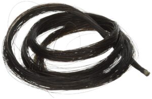 one(1) hank 31-31.5 inch genuine mongolian horse hair for violin, viola, cello, bass bow, classic black color