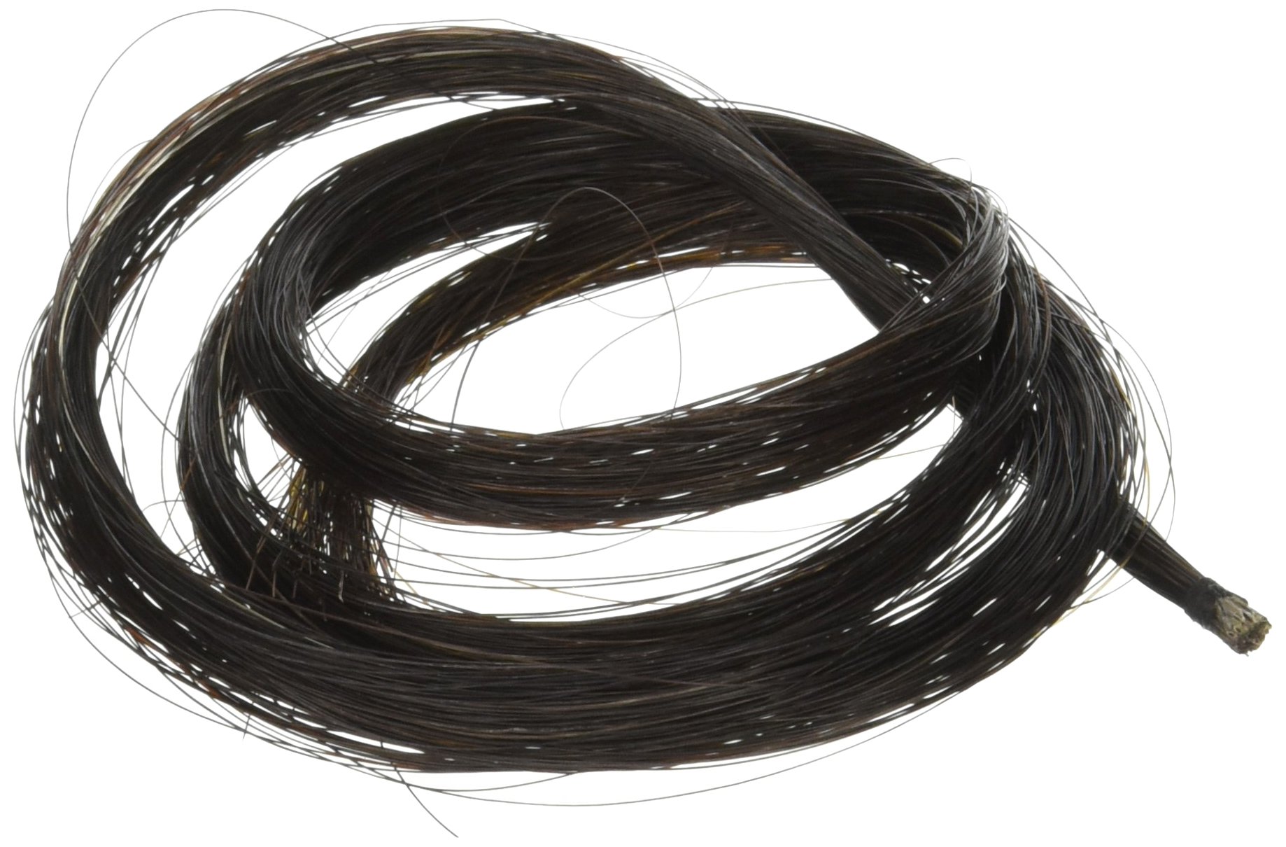 One(1) Hank 31-31.5 Inch Genuine Mongolian Horse Hair for Violin, Viola, Cello, Bass Bow, Classic Black Color