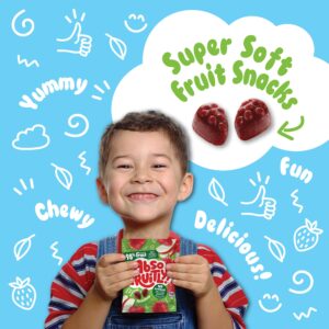 Absofruitly! 98% Real Fruit Snacks, Deliciously Sweet, Soft, & Chewy - Plant Based Healthy Snacks - Individually Wrapped Gummy Snacks for Kids, 6 Large Fruit Snack Bags (1.8oz each)