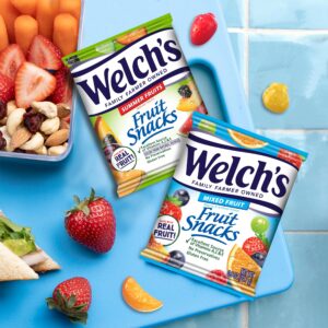 Welch's Fruit Snacks, Mixed Fruit & Summer Fruits Bulk Variety Pack, Perfect for School Lunches, Gluten Free, 0.8 oz Individual Single Serve Bags (Pack of 60)