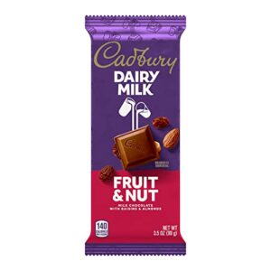 CADBURY DAIRY MILK Fruit & Nut Milk Chocolate Candy Bars, 3.5 oz (14 Count)