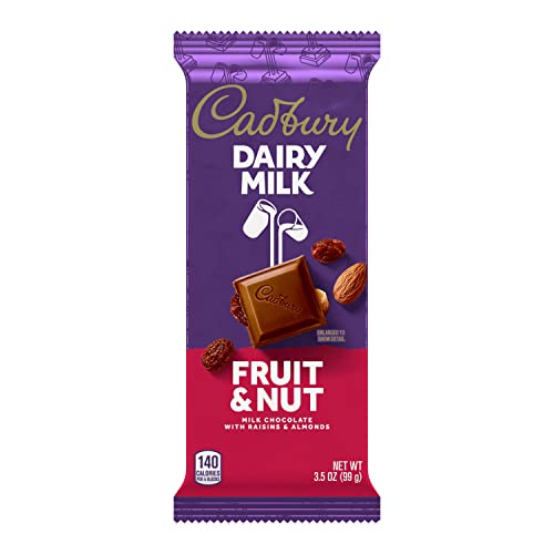 CADBURY DAIRY MILK Fruit & Nut Milk Chocolate Candy Bars, 3.5 oz (14 Count)