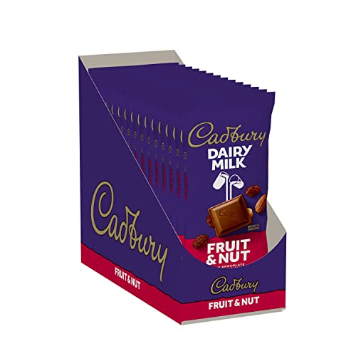 CADBURY DAIRY MILK Fruit & Nut Milk Chocolate Candy Bars, 3.5 oz (14 Count)