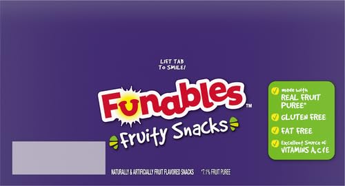 Funables Fruit Snacks, Mixed Berry Fruit Flavored Snacks, 0.8 ounce Pouches (Pack of 40)