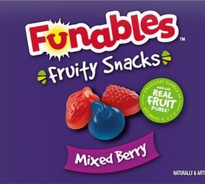 Funables Fruit Snacks, Mixed Berry Fruit Flavored Snacks, 0.8 ounce Pouches (Pack of 40)