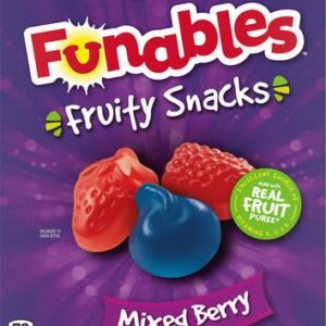 Funables Fruit Snacks, Mixed Berry Fruit Flavored Snacks, 0.8 ounce Pouches (Pack of 40)