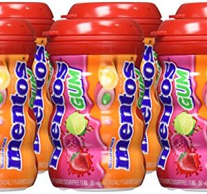 Mentos Sugar-Free Chewing Gum, Tropical, Red Fruit and Lime, Bulk, 50 Piece Bottle (Pack of 6)