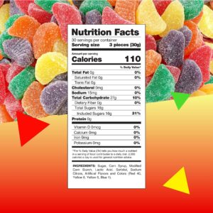 Assorted Fruit Slices Jelly Candy (2 Pound Bag)